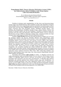 Pengembangan Model Character Education With Resident Assistant (CERA)dan Implementasinya dalam ...